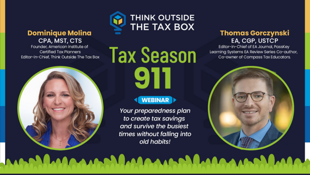 Home New - Think Outside the Tax Box